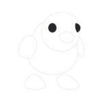 Adopt Me Chick Coloring Page and Tracing Page