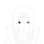 Itachi Uchiha Coloring Page and Tracing Page