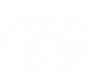 Charizard Coloring Page and Tracing Page