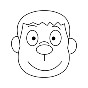 Gian Face Coloring Page, Tracing & Drawing Tutorial