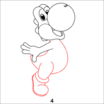 Yoshi Coloring Page and Tracing Page