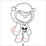 Baba Chops Coloring Page, Tracing & Drawing Tutorial