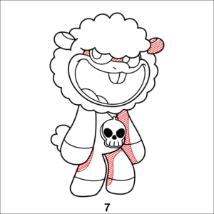 Baba Chops Coloring Page, Tracing & Drawing Tutorial