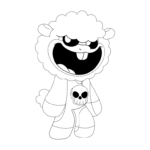 Baba Chops Coloring Page, Tracing & Drawing Tutorial