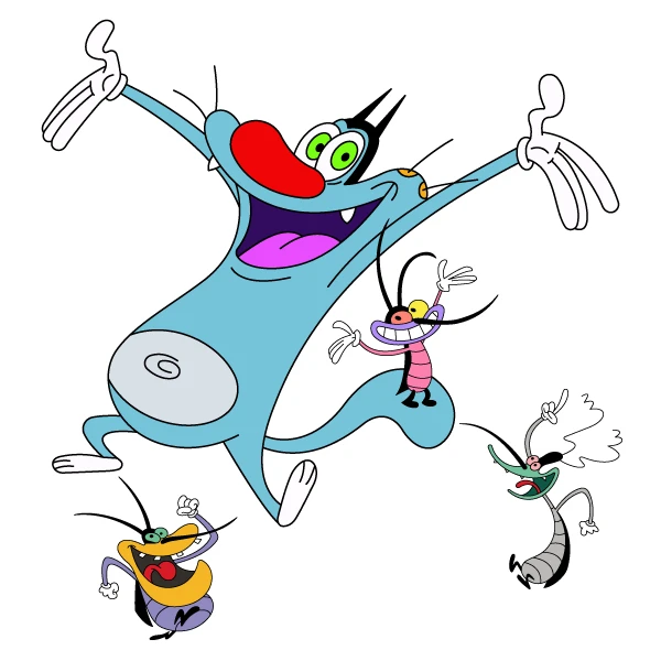Oggy and the Cockroaches Coloring Pages (Free PDF Printables)